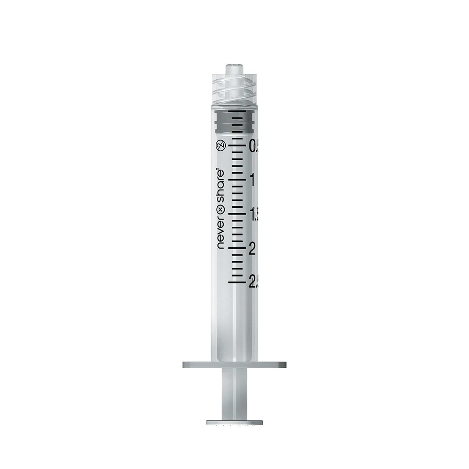 2ml Nevershare Clear Syringes X 20